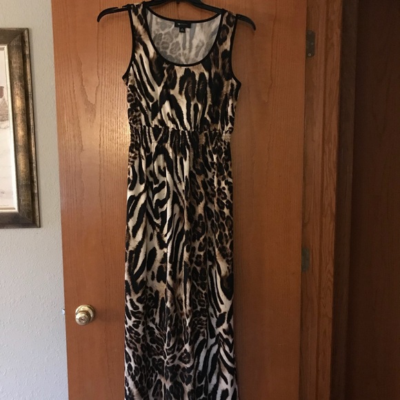 AB Studio | Dresses | Leopard Print Maxi Dress By Ab Studio | Poshmark